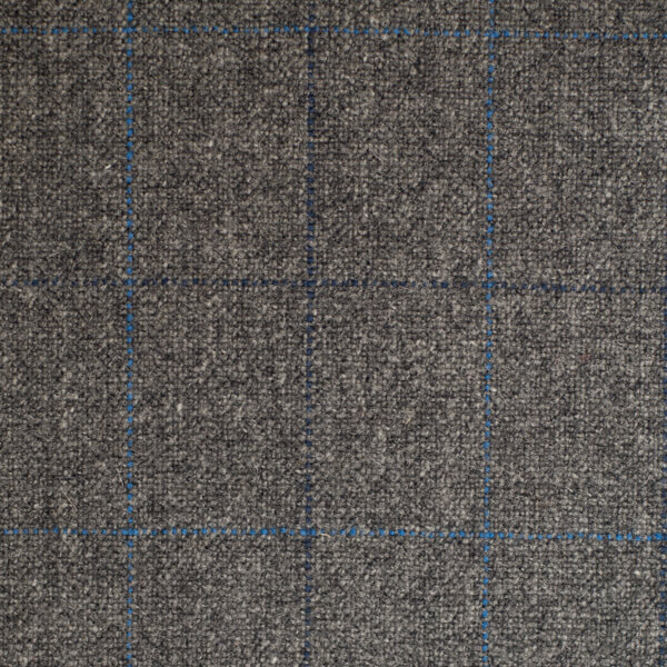 Grey and blue window check tweed - Henry Poole Savile Row