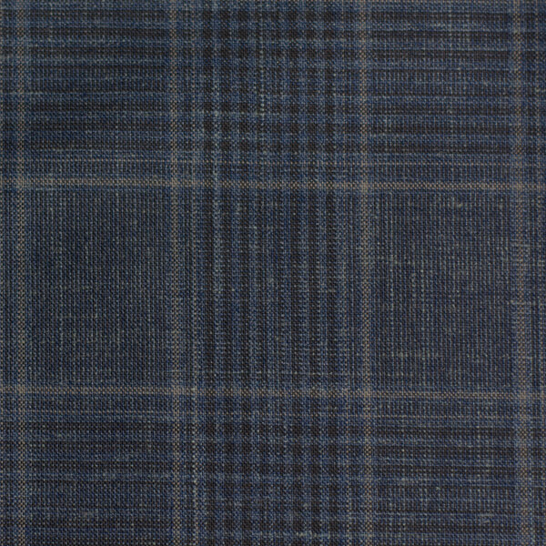 Blue POW with grey over check - Henry Poole Savile Row