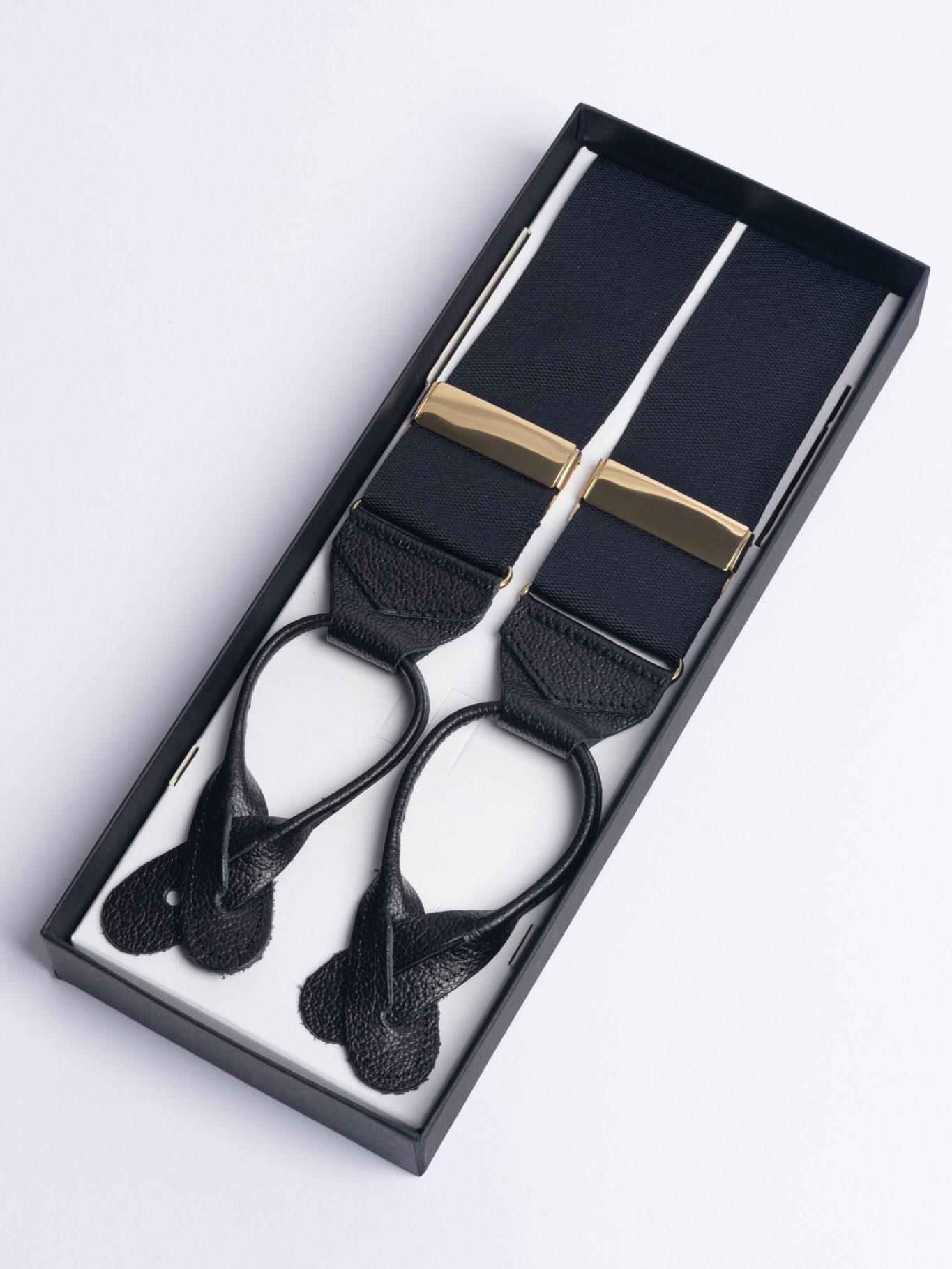 Black barathea braces - Henry Poole Savile Row