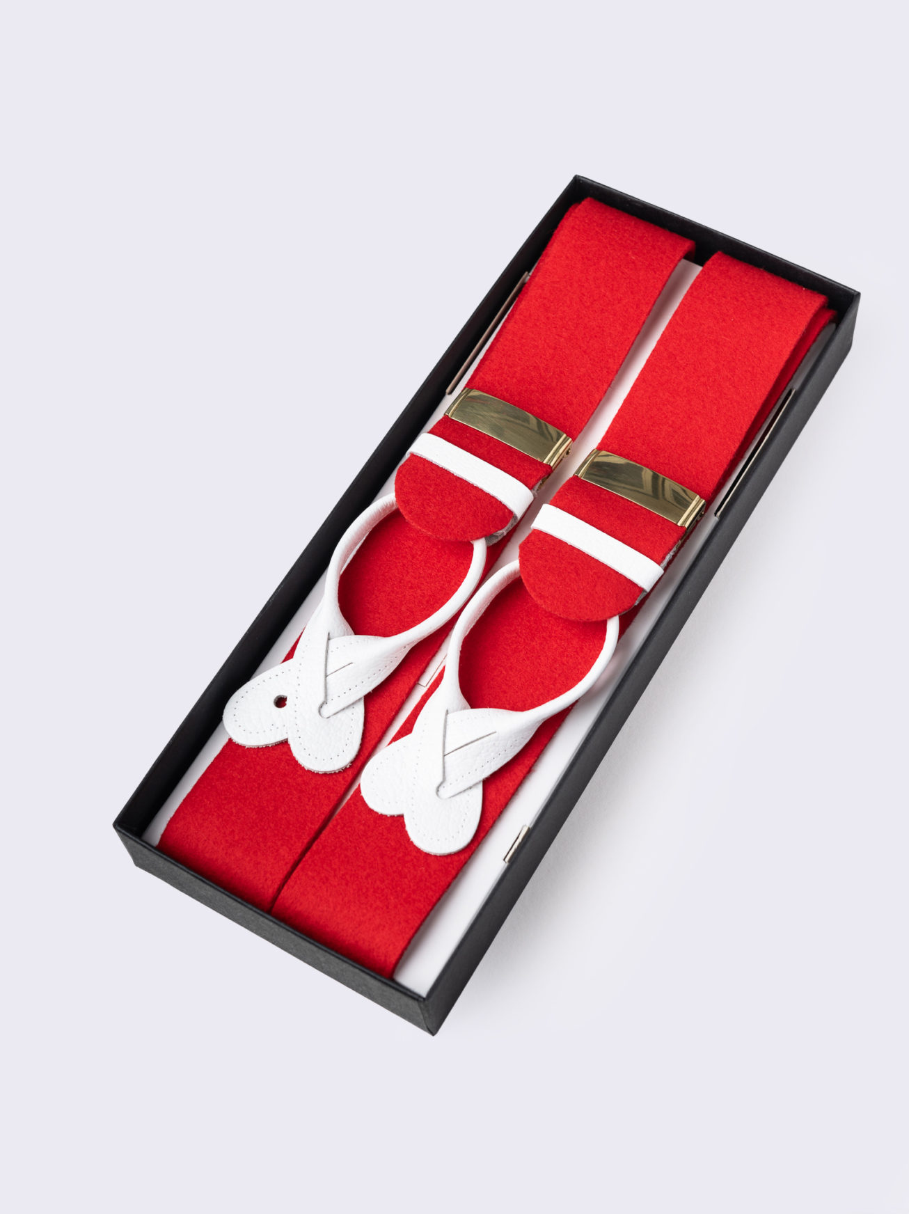 Red Boxcloth Braces - Henry Poole Savile Row
