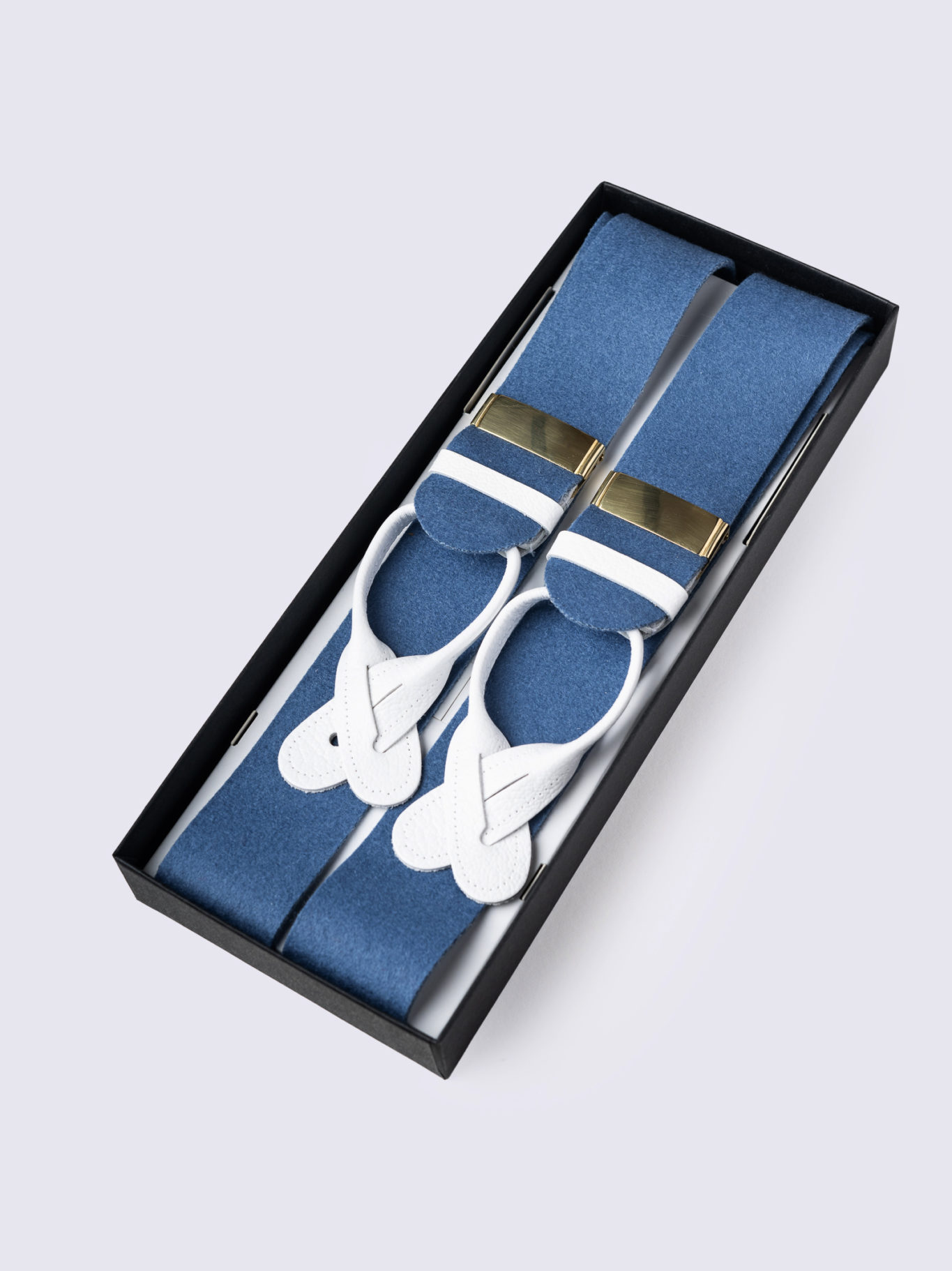 Saxe blue Napoleonic crested tie - Henry Poole Savile Row