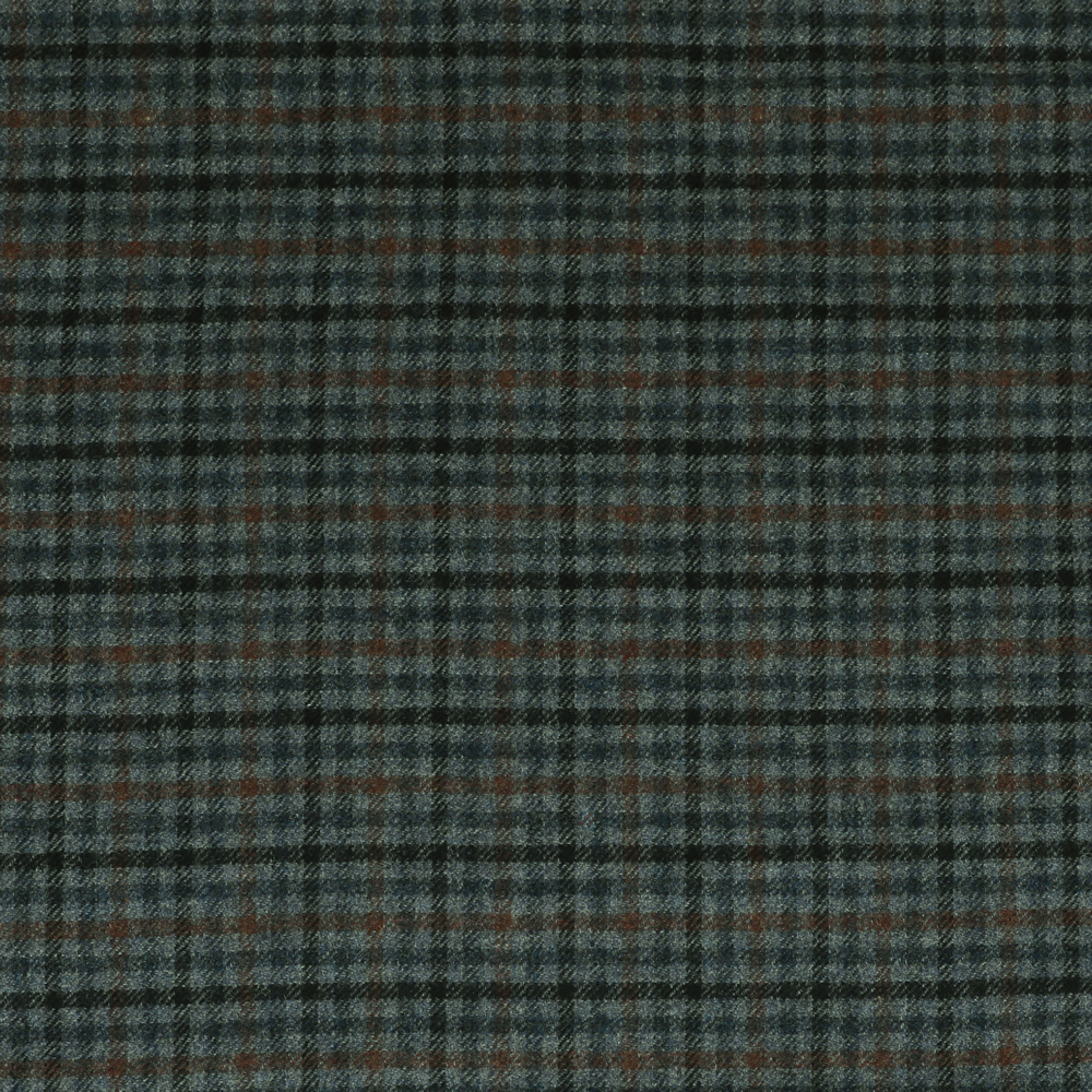Blue and Brown Shepherd Check - Henry Poole Savile Row