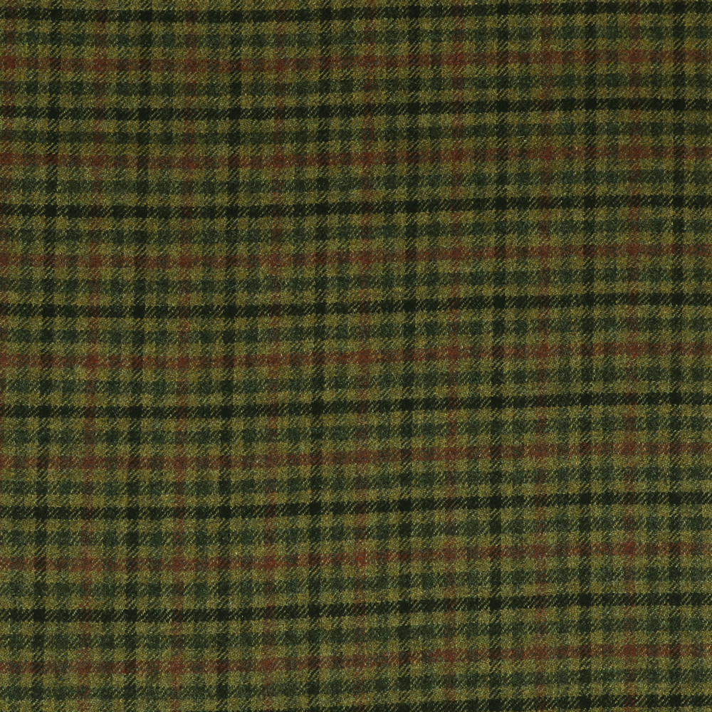 Green and Burgundy Shepherd Check - Henry Poole Savile Row