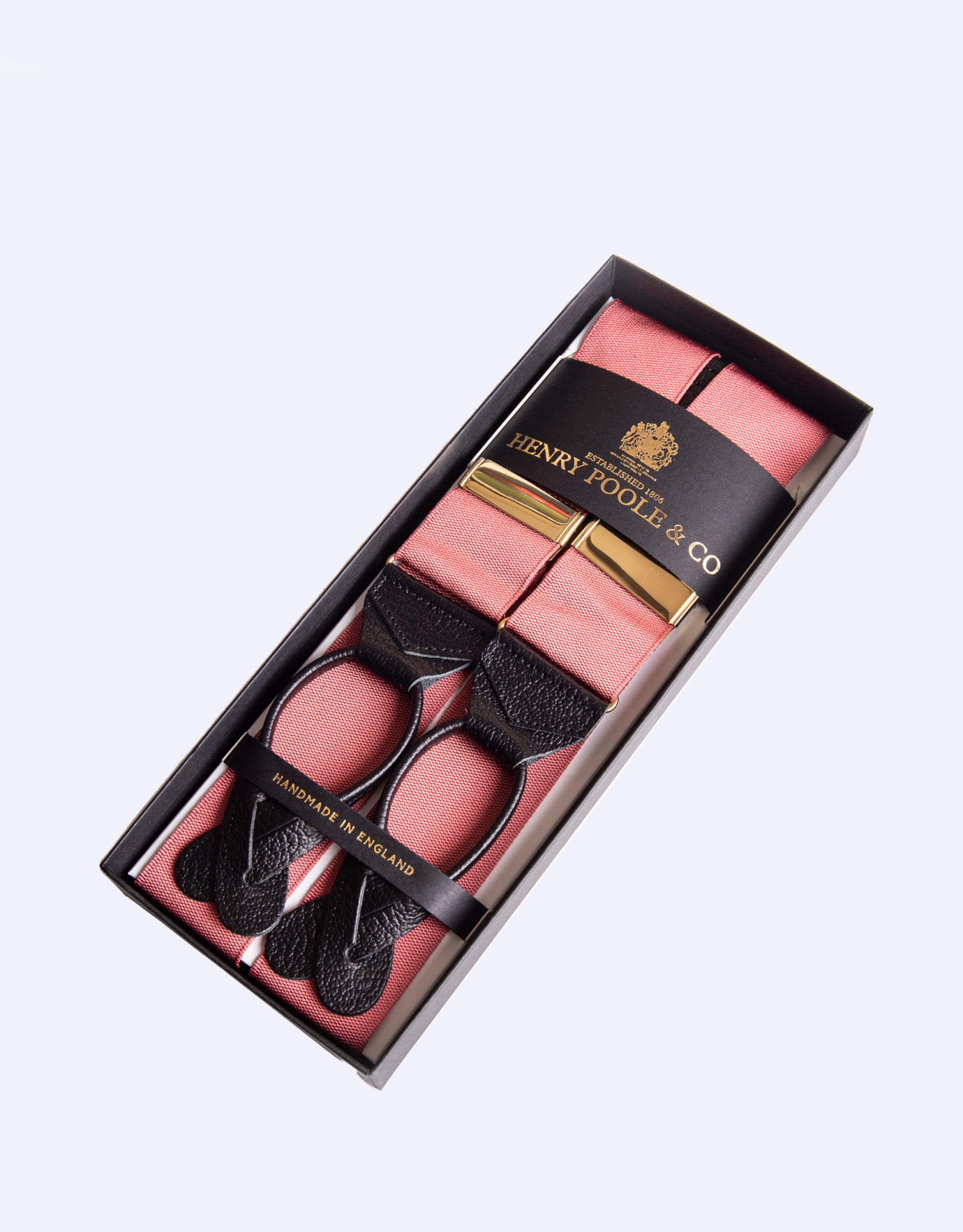 Pink barathea braces - Henry Poole Savile Row