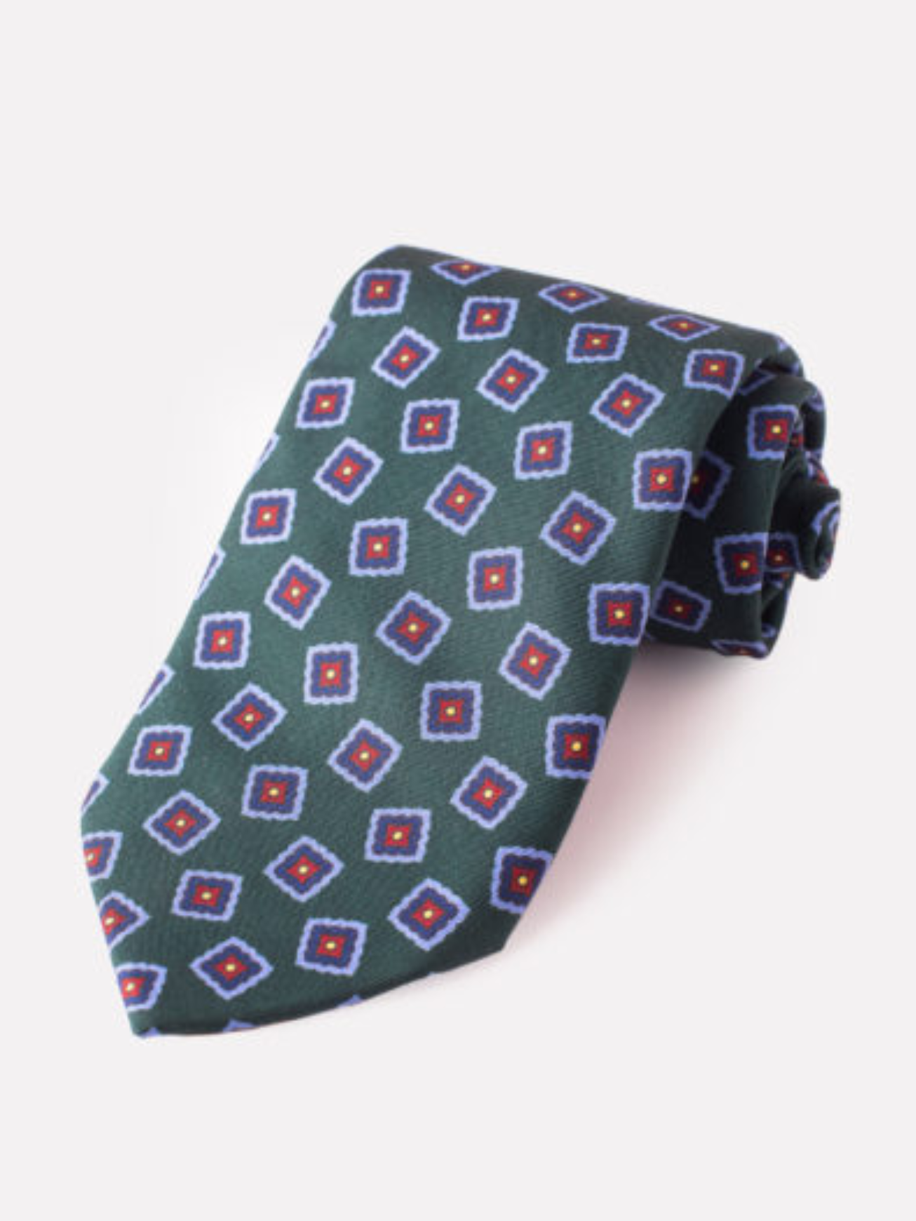 Forest Green Irving Berlin tie - Henry Poole Savile Row
