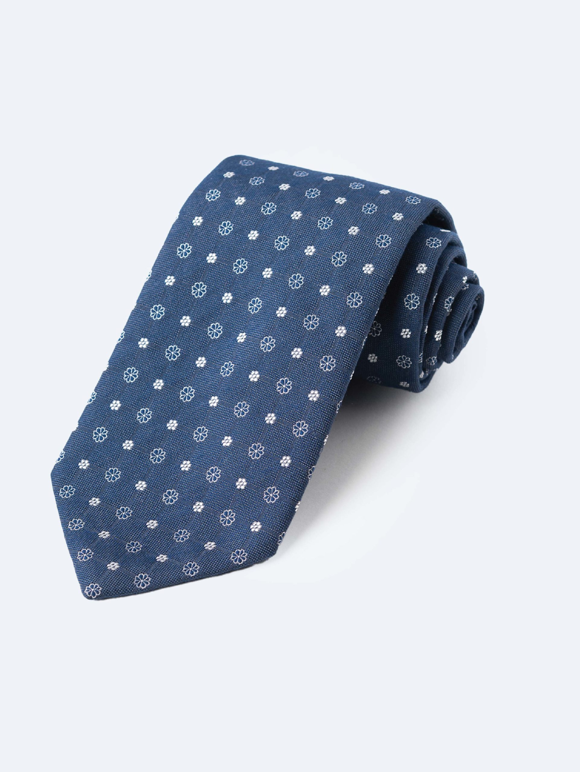 William Whitney - Light Navy Tie - Henry Poole Savile Row